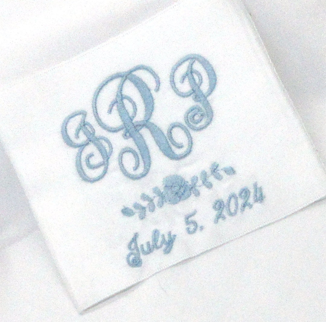 LG PERSONALIZED WEDDING Dress Label, Custom Emboidered With Your Name ...