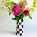 READY TO SHIP Ceramic Checkered Vase - Etsy