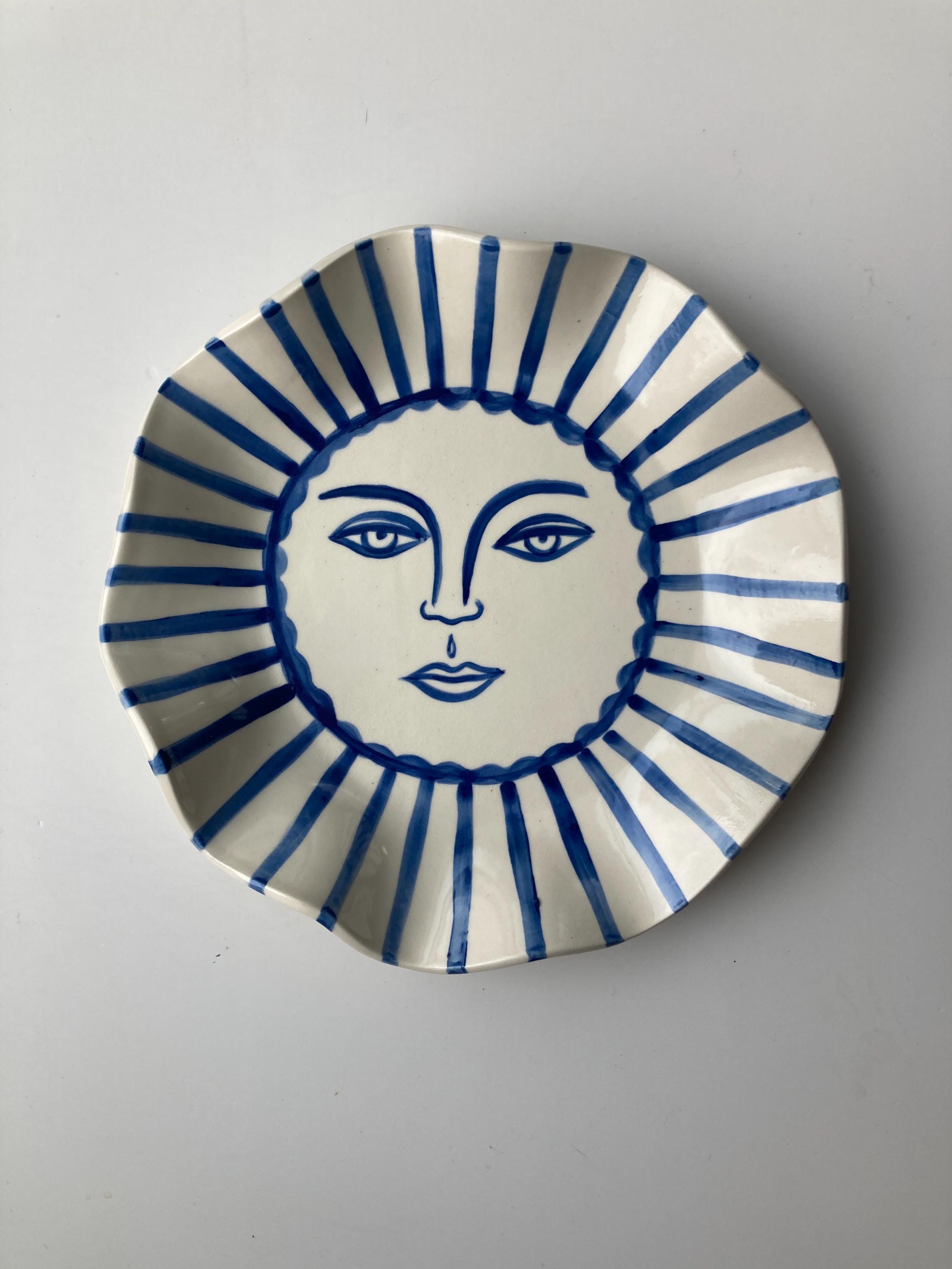 SUN Ceramic Wavy Plates / Wall Plates / Serving Plates / Wall Ceramics ...