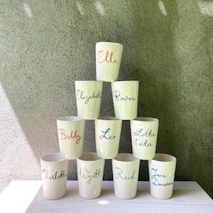 Personalized Calligraphy Ceramic Cup - Etsy