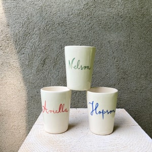 Personalized Calligraphy Ceramic Cup - Etsy