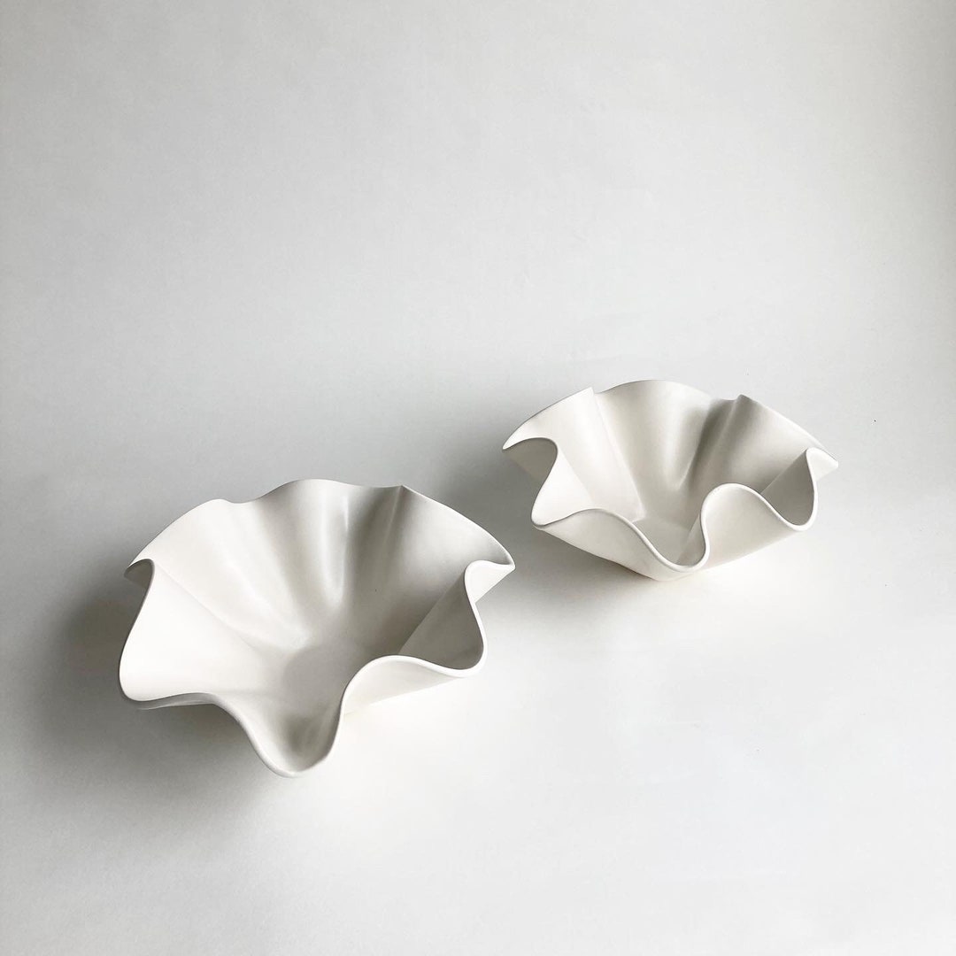 Ceramic Handkerchief Wavy Bowl - Etsy