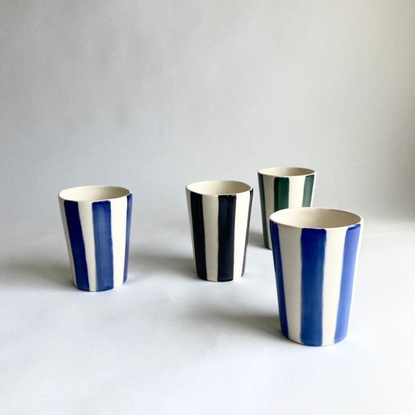 Striped Cups - Etsy