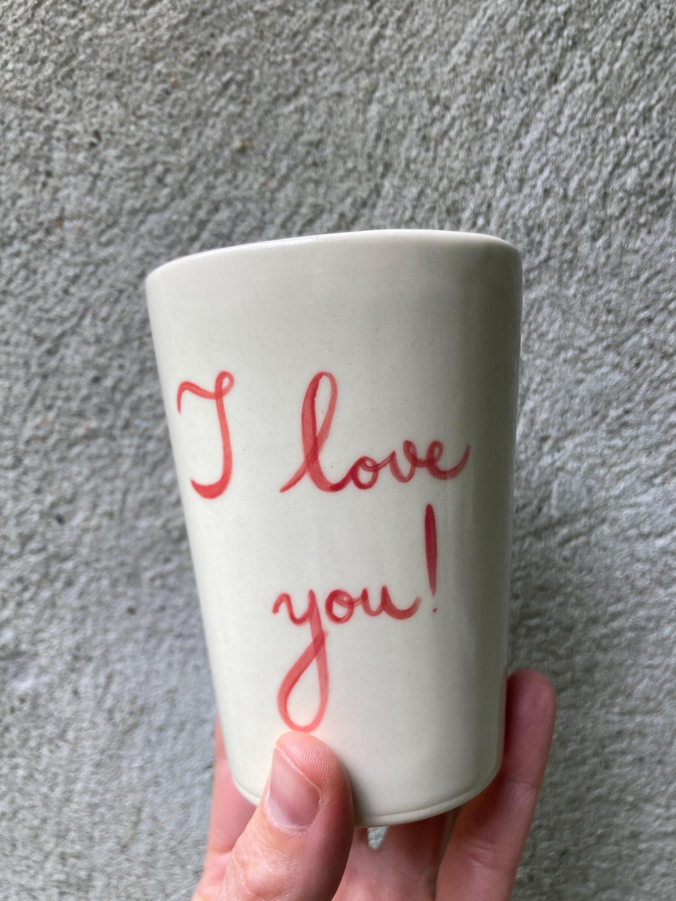 I LOVE YOU! Ceramic Cup - Etsy