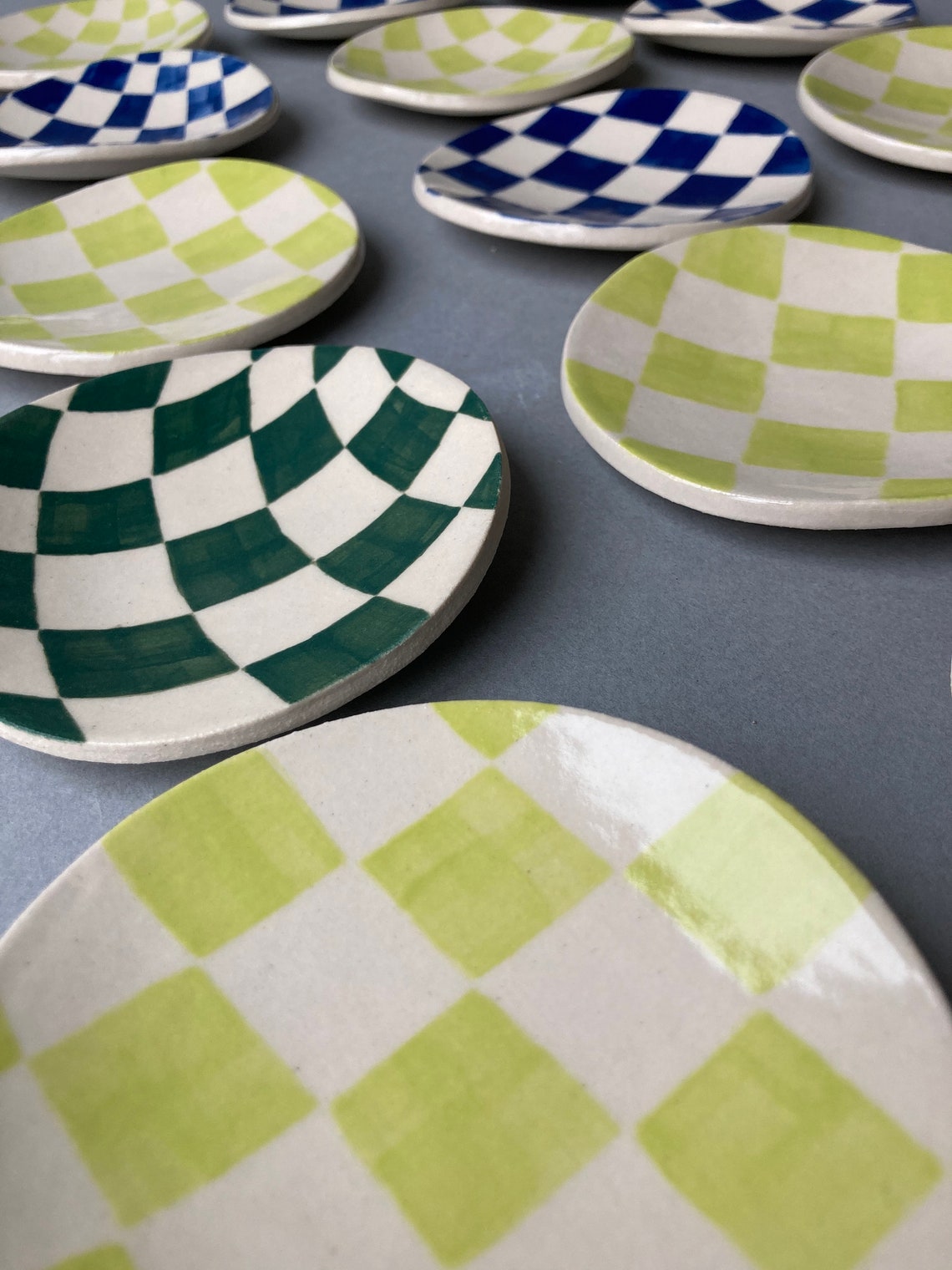 Ceramic Checker Plate / Ring Dish - Etsy