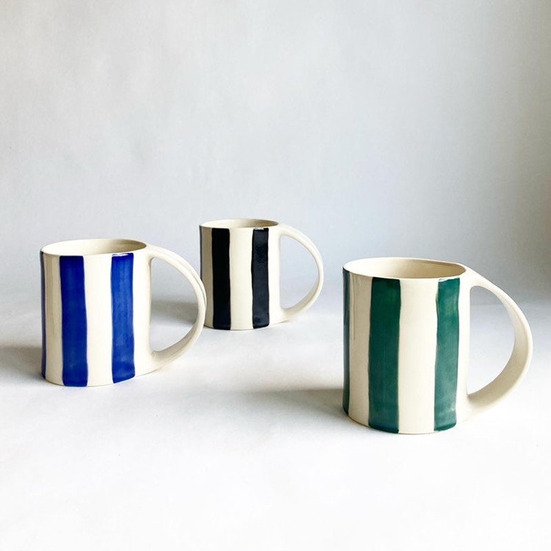 Striped Mugs - Etsy