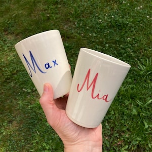 Personalized Calligraphy Ceramic Cup - Etsy