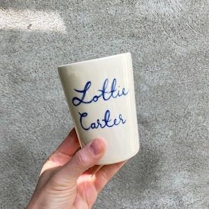 Personalized Calligraphy Ceramic Cup - Etsy