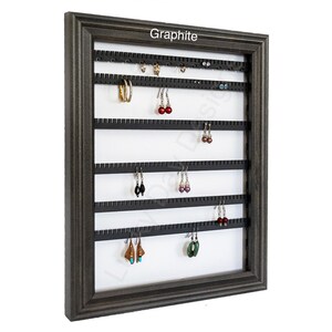 Earring Holder Framed Iorganize® Organizer - Movable Slats - Hoop Hooks ...