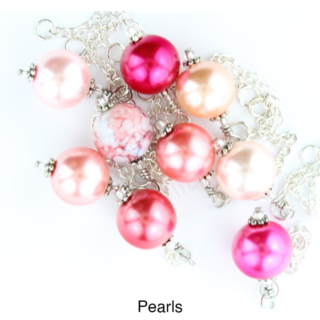 Light Pink Pearls - Scarf Slide Interchangeable Beads - Glass Pearls ...