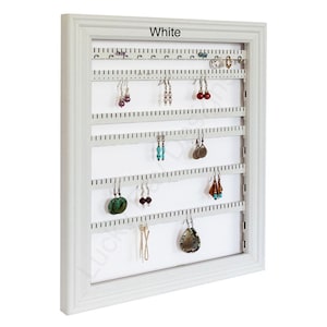 Earring Holder Framed Iorganize® Organizer - Movable Slats - Hoop Hooks ...