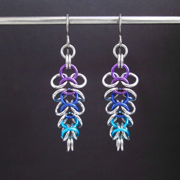 Chain Mail Earrings - Etsy