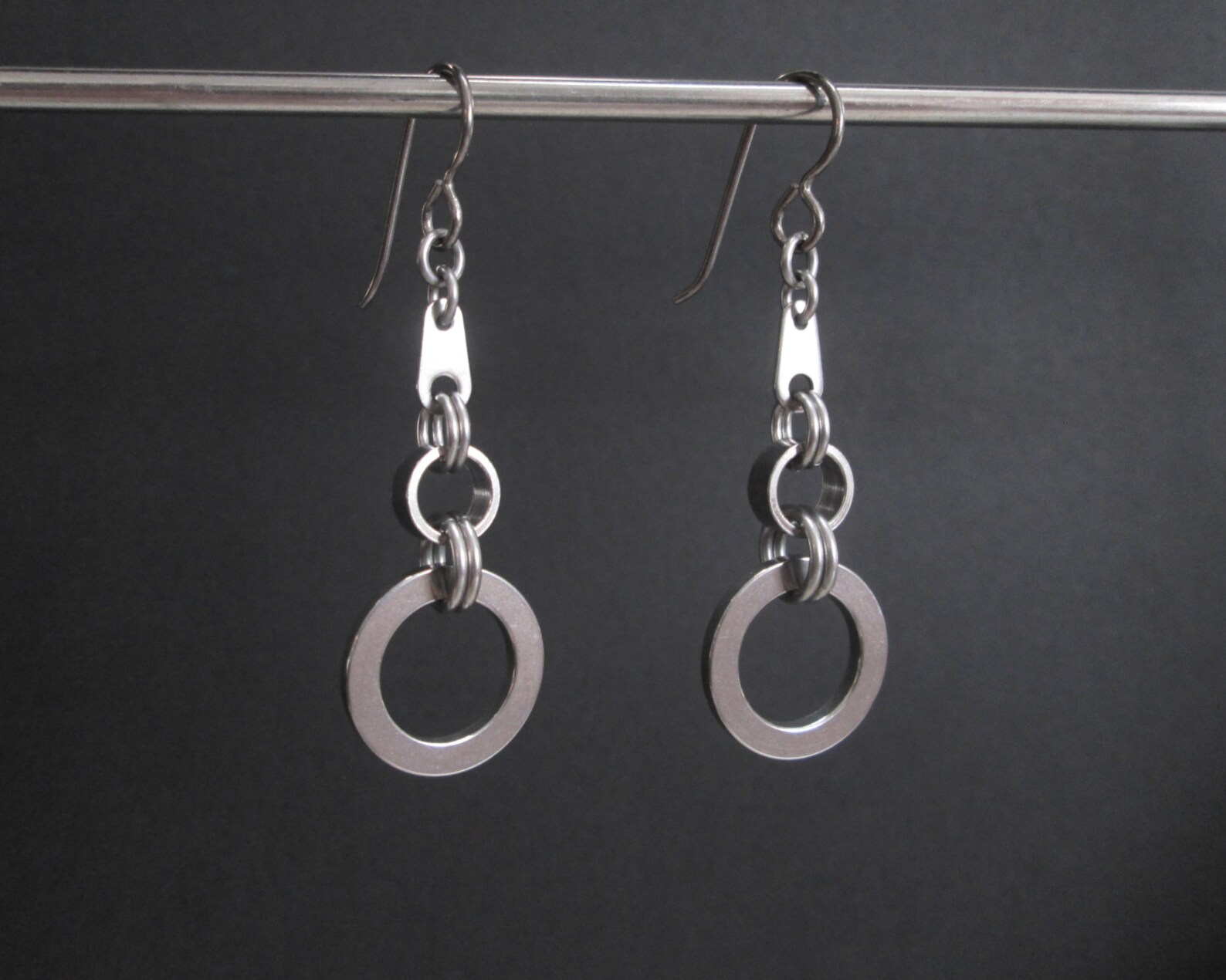 Industrial Earrings Industrial Metal Jewelry Stainless Steel - Etsy