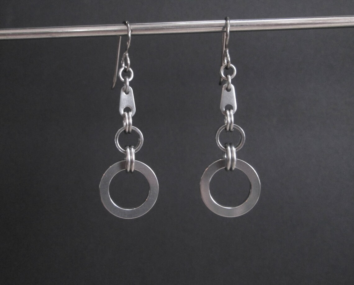 Industrial Earrings Industrial Metal Jewelry Stainless Steel - Etsy