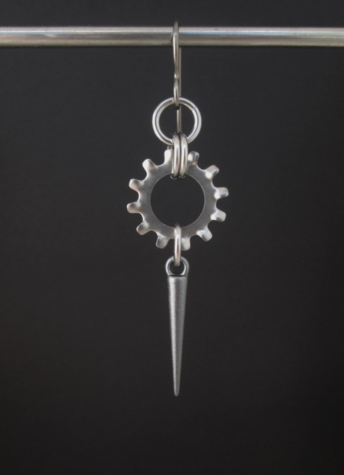 Spike Earrings Industrial Earrings Stainless Steel Earrings - Etsy