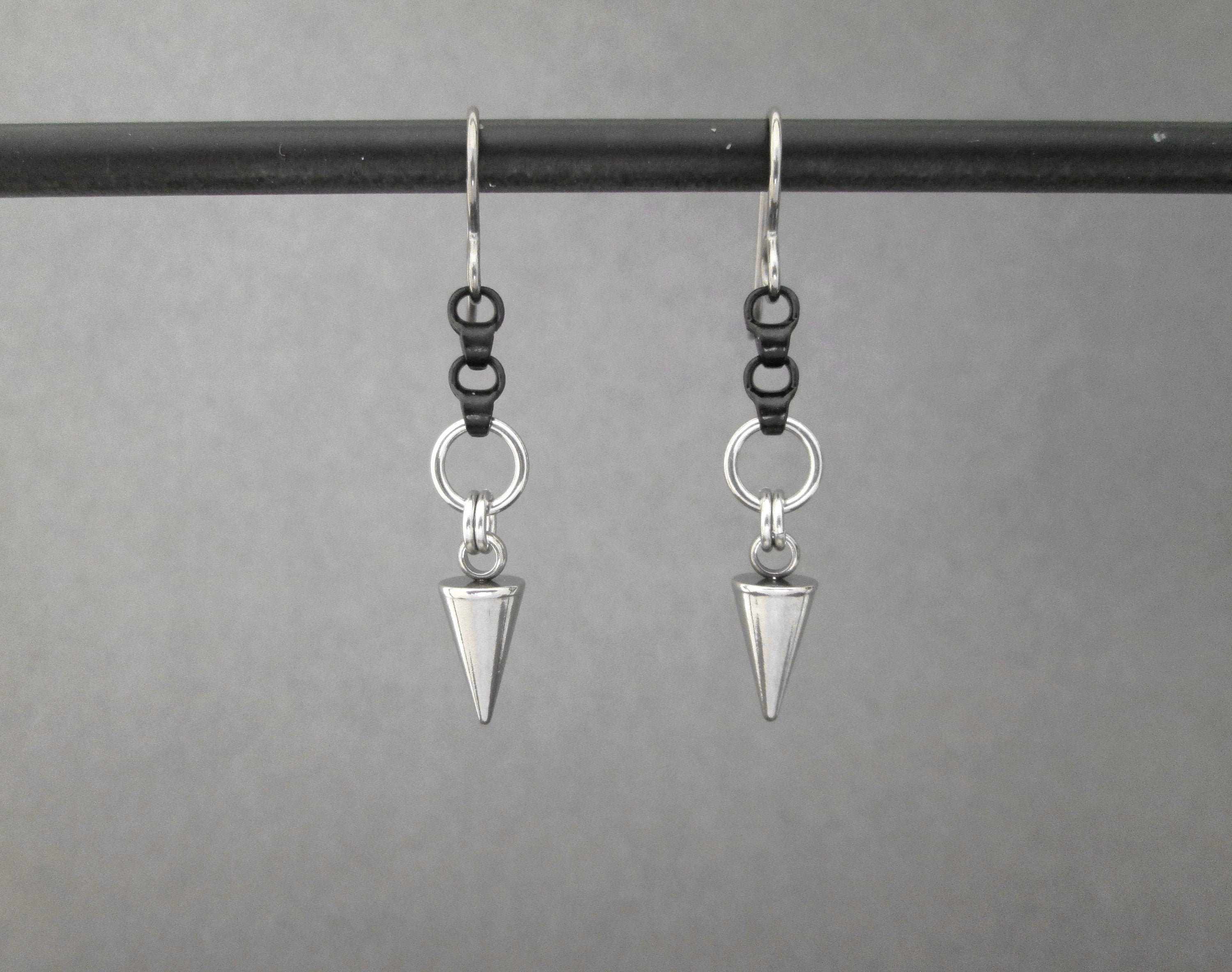Small Spike Earrings Hypoallergenic Earrings Stainless Steel | Etsy