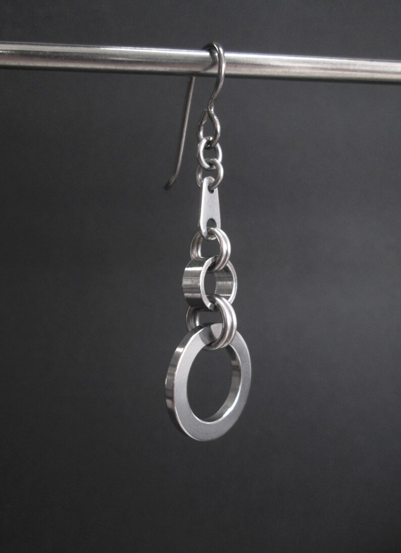 Industrial Earrings Industrial Metal Jewelry Stainless Steel - Etsy