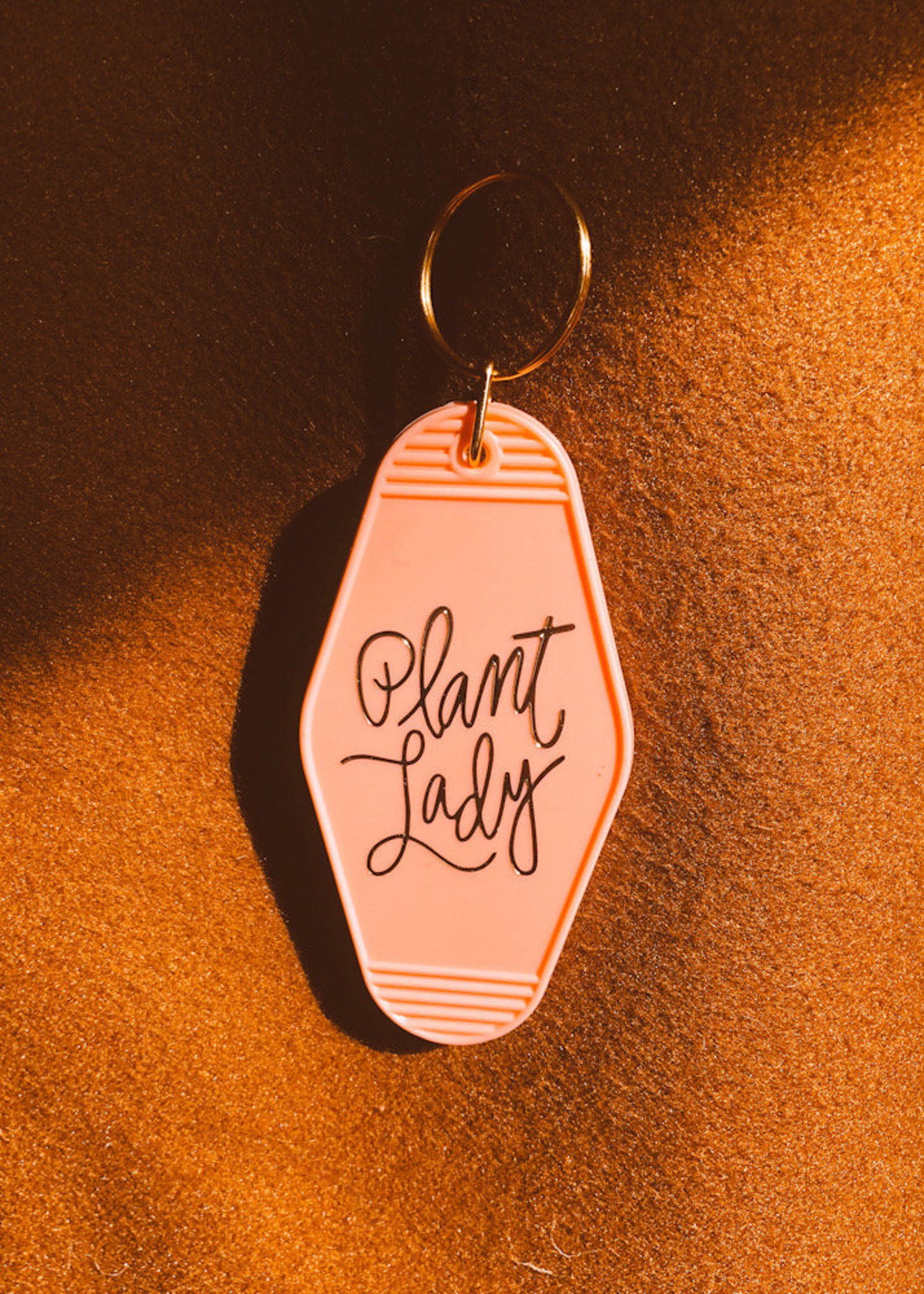 Plant Lady Keychain PINK Motel Keychain Vintage Style | Etsy