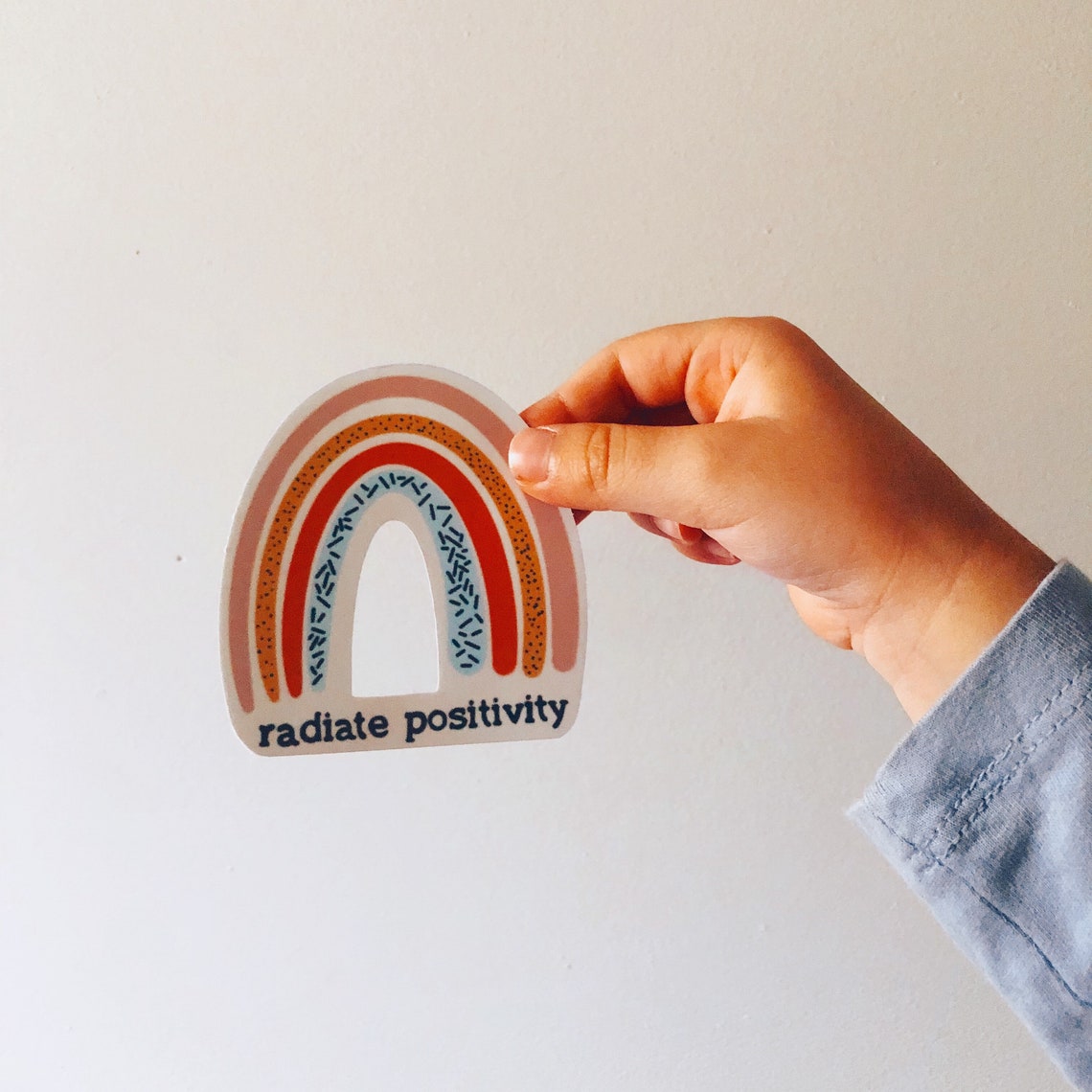 Radiate Positivity Rainbow Sticker Decal Laptop Water | Etsy