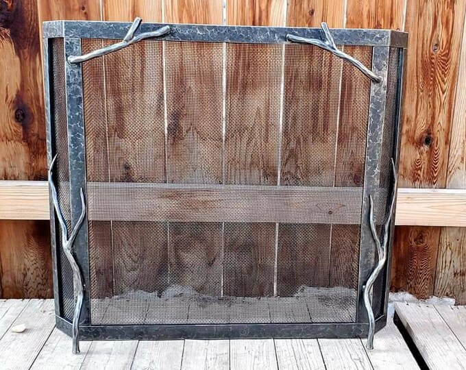Free Standing Fireplace Screen With Twig Handles. - Etsy