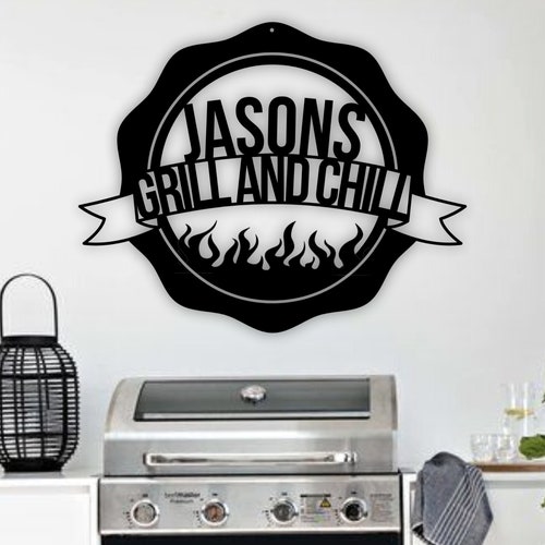 Personalized Metal BBQ Sign Outdoor Sign BBQ Grill Sign - Etsy
