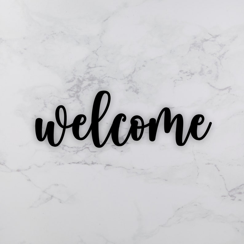 Outdoor Welcome Sign Welcome Metal Word Wedding Welcome - Etsy