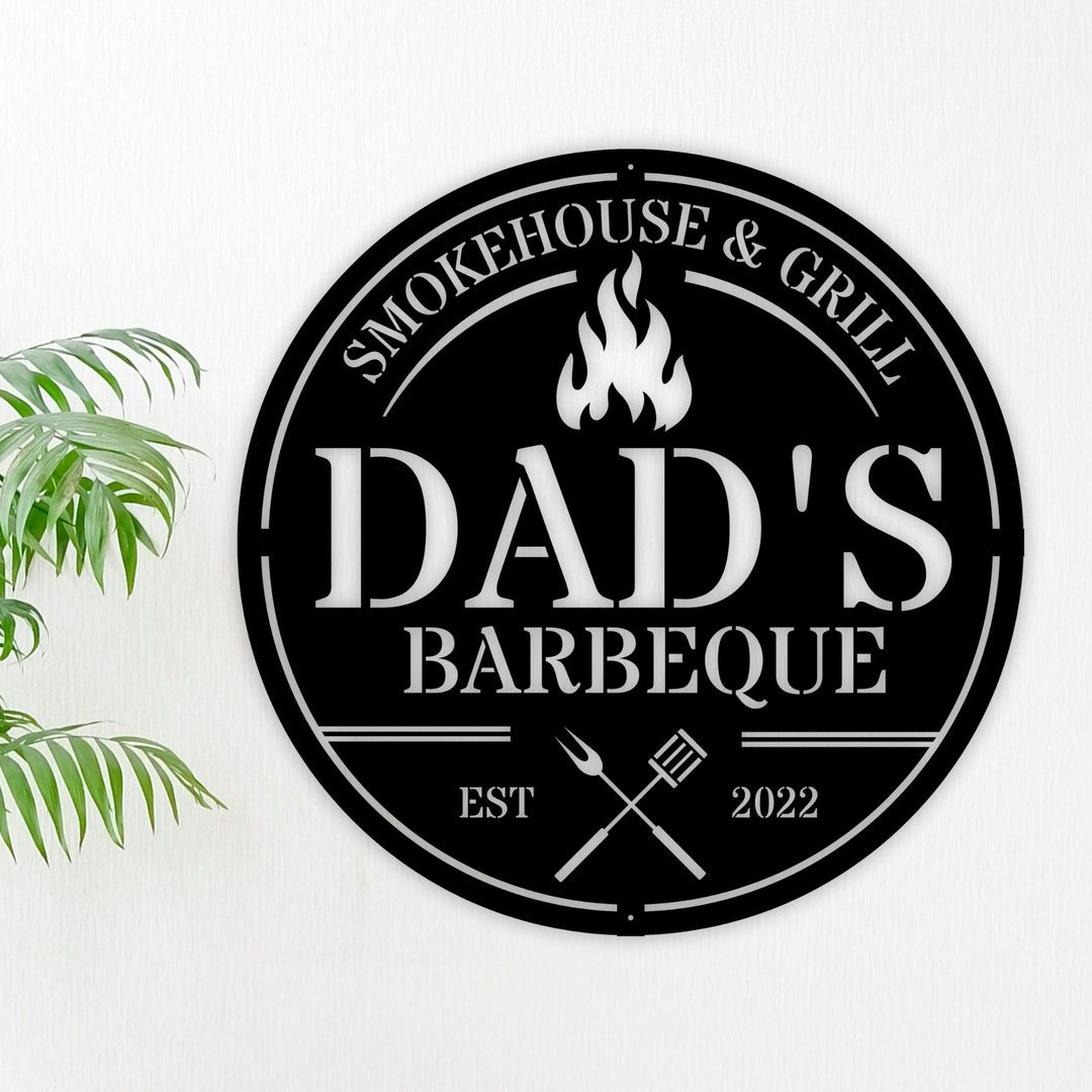 Personalized Smokehouse Sign, Personalized Metal Grilling Sign, Metal ...