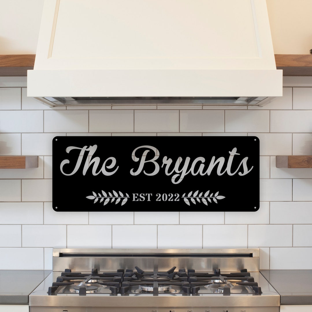 Custom Metal Name Sign, Personalized Metal Sign, Outdoor Signs, Family ...