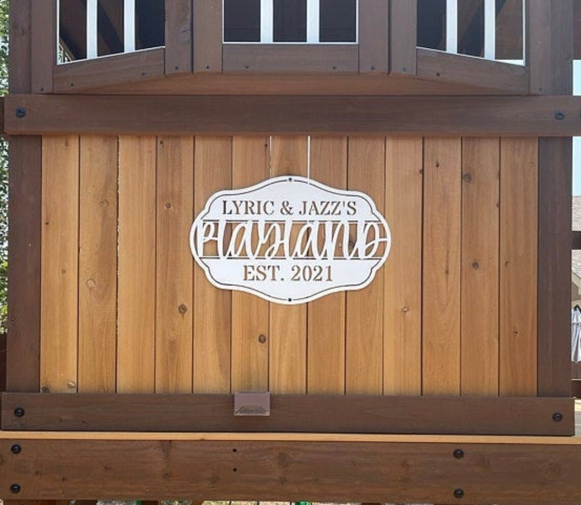 Personalized Playhouse Sign Custom Name Metal Sign Treehouse - Etsy