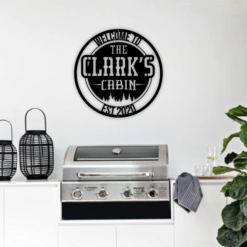 Personalized Cabin Metal Sign, Cabin Sign, Lodge Decor, Cabin Decor ...