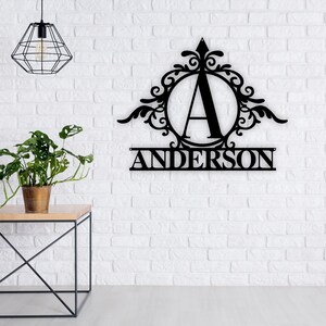 Custom Metal Name Sign, Personalized Metal Sign, Outdoor Signs, Family ...