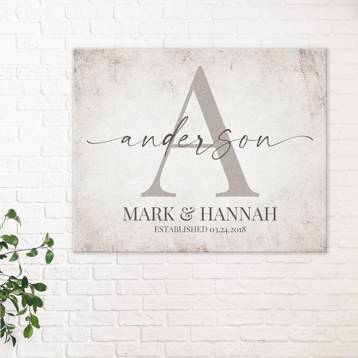 Family Monogram Last Name Sign Personalized Year Established | Etsy