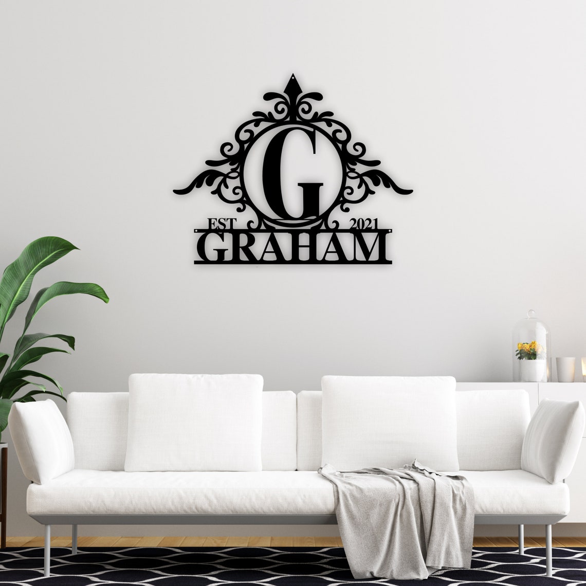 Custom Metal Name Sign, Personalized Metal Sign, Outdoor Signs, Family ...