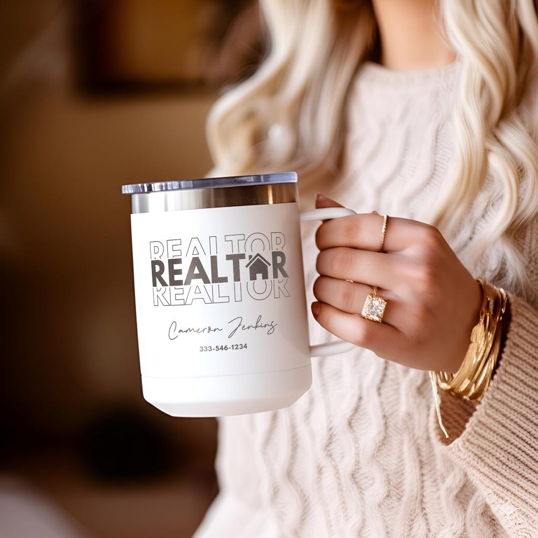 Personalized Realtor Travel Coffee Mug, Realtor Mug, Real Estate Agent ...
