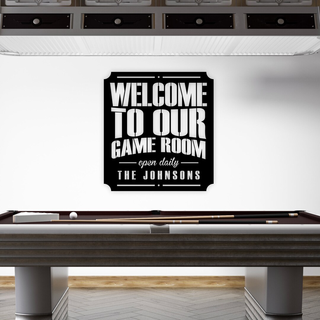Personalized Game Room Sign, Metal Sign for Game Room, Game Room Decor ...