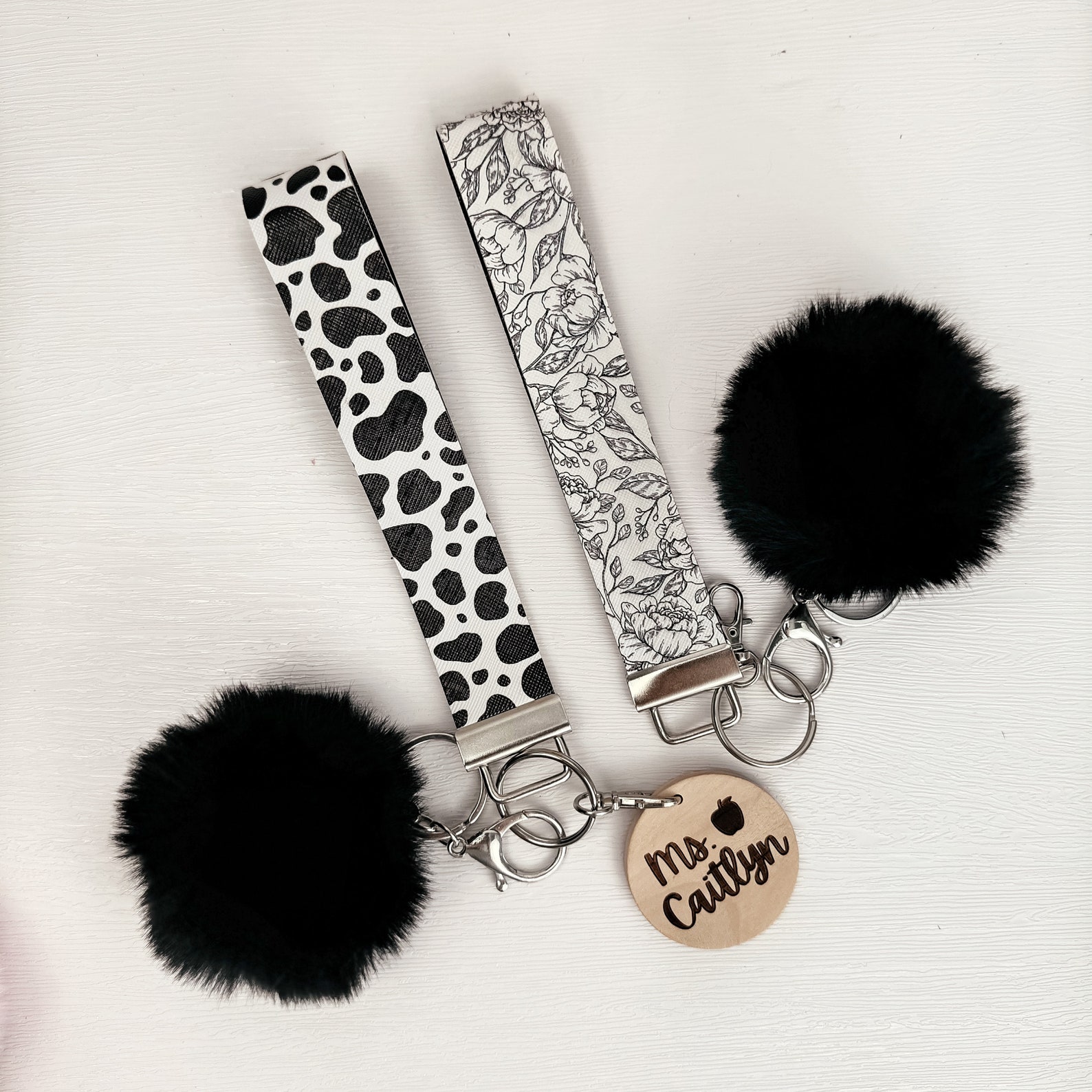 Personalized Silicone Beaded Wristlet, Bangle Key Ring, Teacher ...