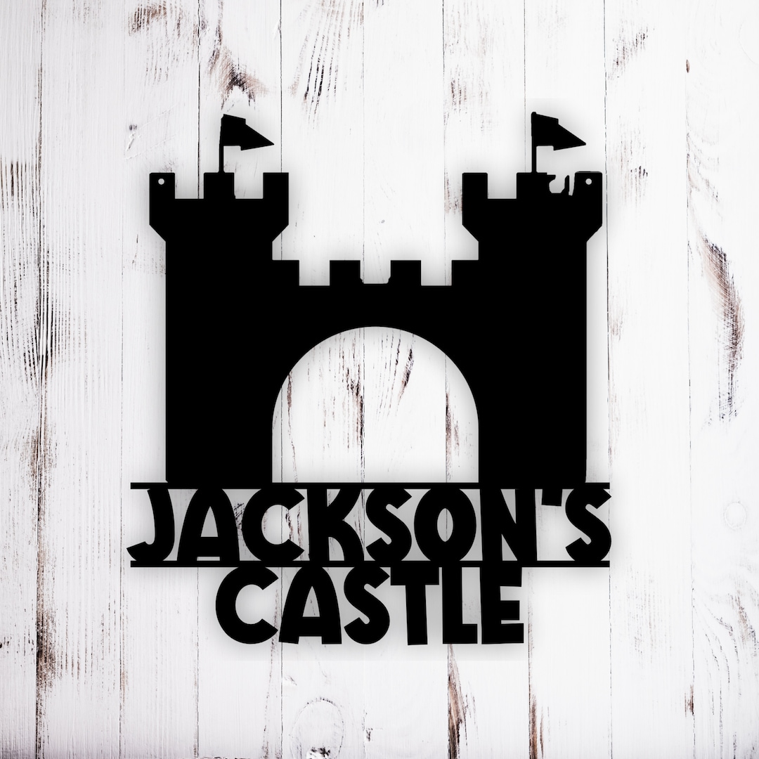 Personalized Castle Metal Sign for Playhouse, Treehouse Sign, Clubhouse ...
