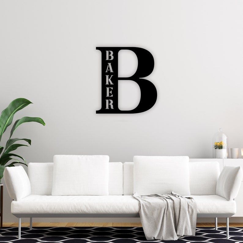 Last Name Metal Sign Rustic Metal Letters Metal Letter - Etsy