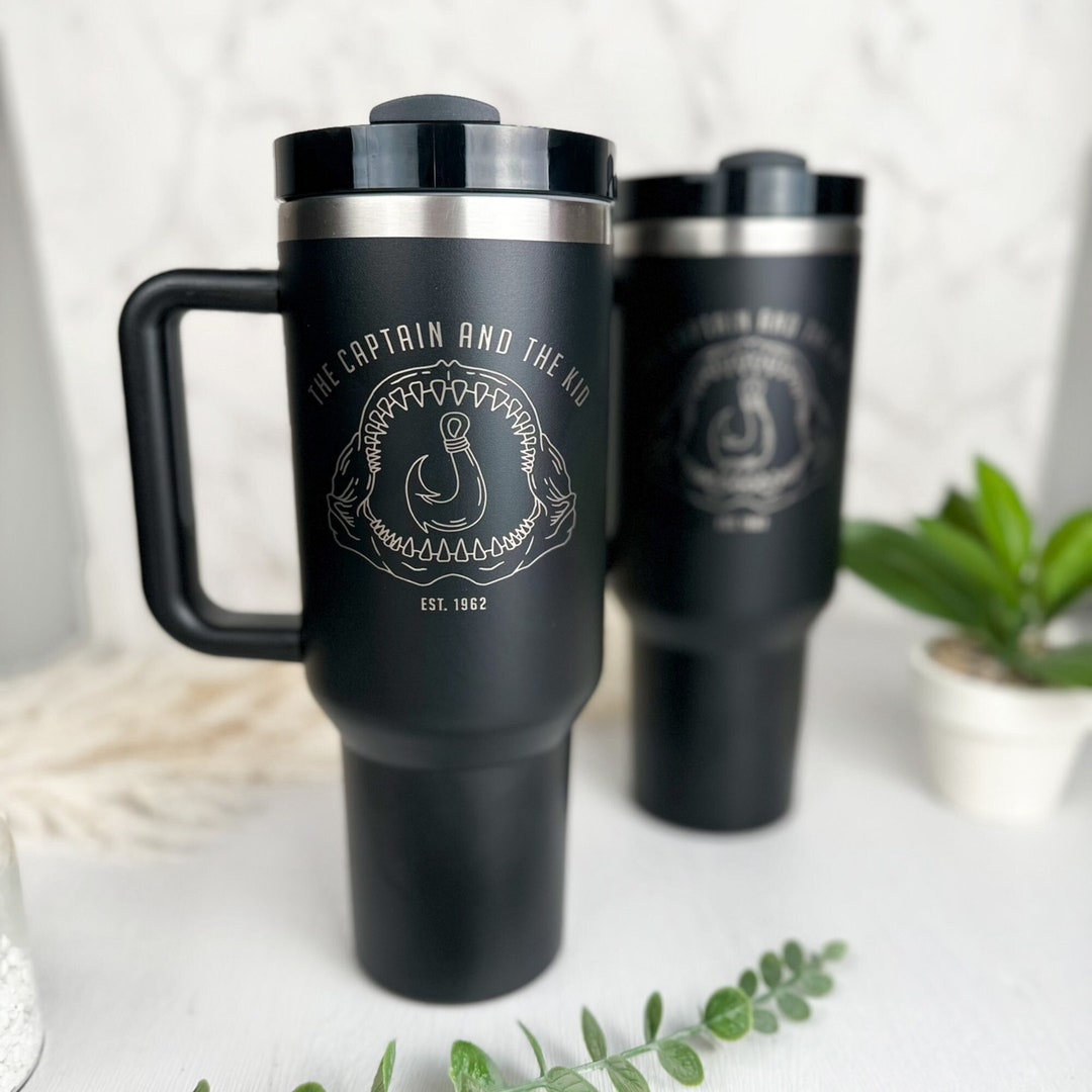 Custom Logo 40oz Tumbler With Handle & Straw, Engraved Business Logo ...