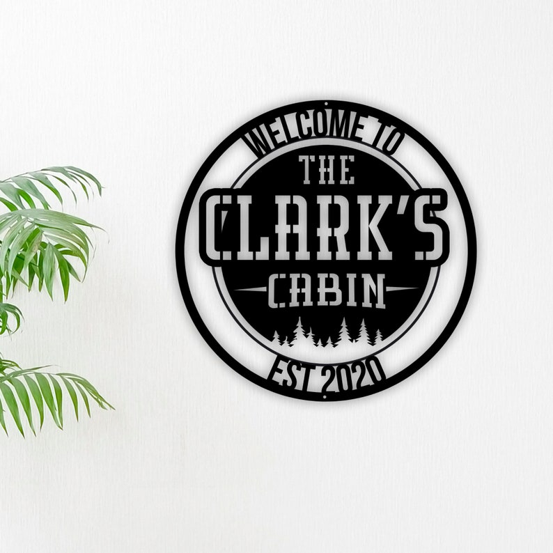 Personalized Cabin Metal Sign, Cabin Sign, Lodge Decor, Cabin Decor ...