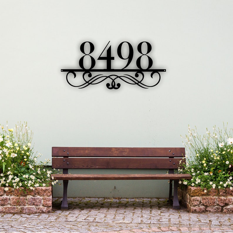 Custom Metal Address Plate for House, Metal Address Plaque, Metal ...