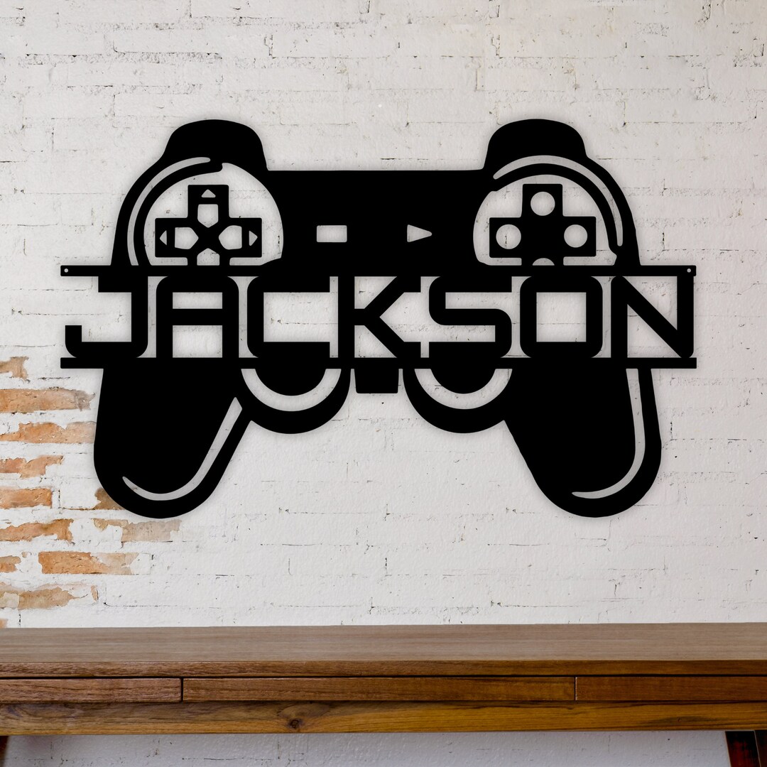 Personalized Game Room Controller Metal Sign, Custom Gamer Sign, Boys ...