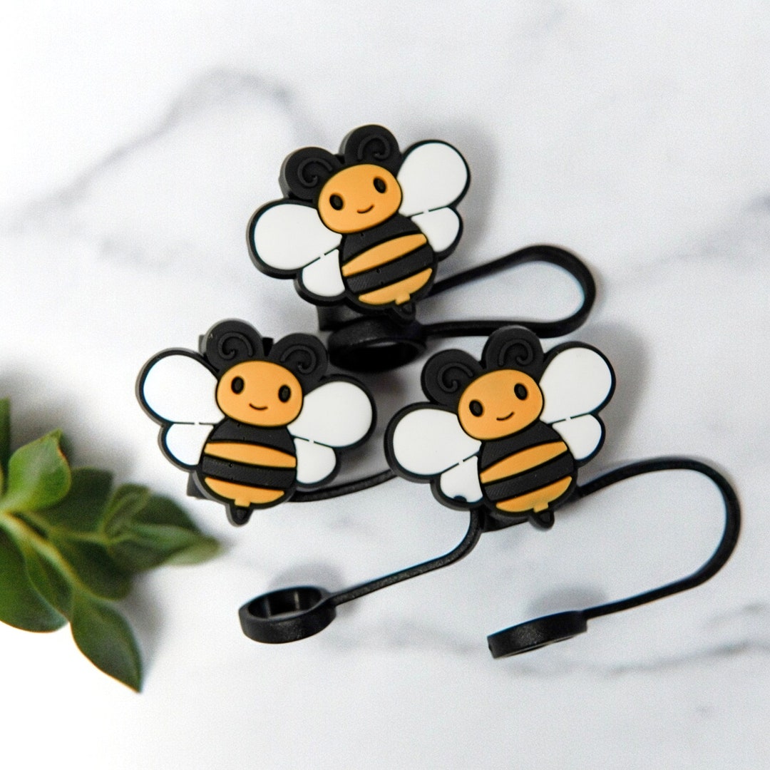 Honey Bee Straw Topper Cover, Stanley Straw Covers, 10 MM, Straw Cap ...