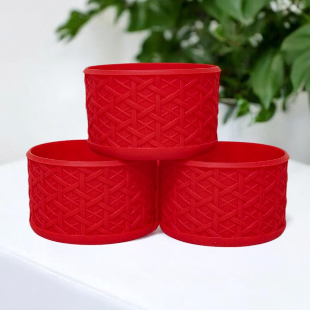 Red Basket Weave Silicone Boot, Silicone Boot, Stanley Boot, Tumbler ...