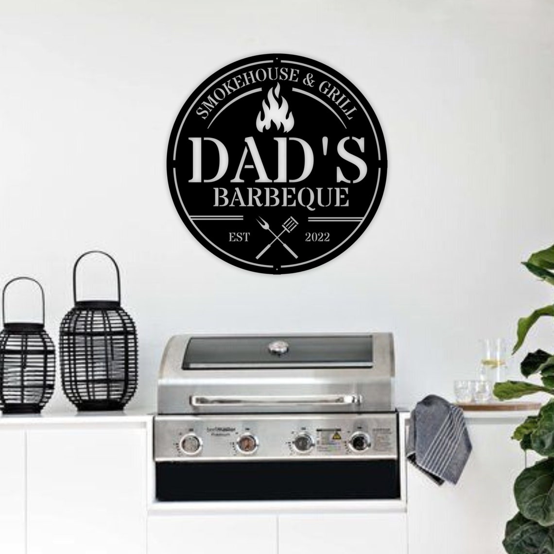 Personalized Smokehouse Sign, Personalized Metal Grilling Sign, Metal ...
