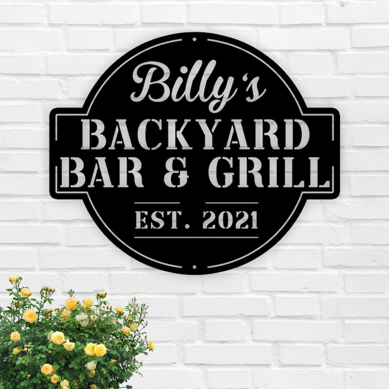 Personalized Bar & Grill Sign Personalized Outdoor - Etsy