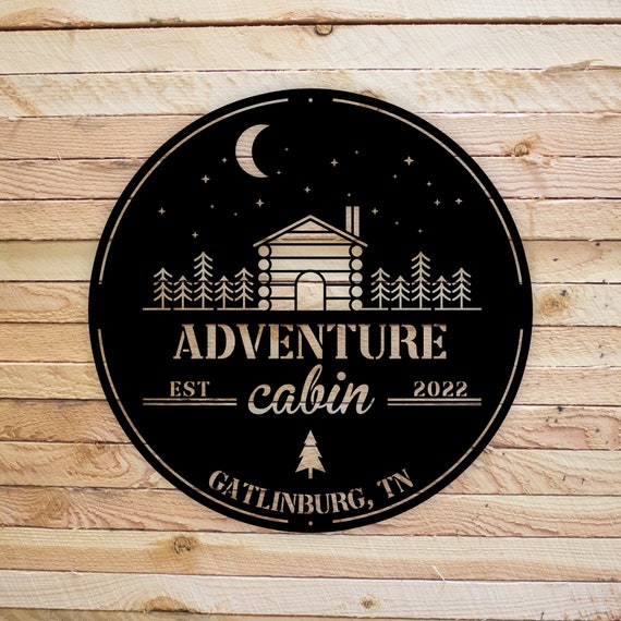 Personalized Cabin Metal Sign Cabin Sign Lodge Decor Cabin - Etsy