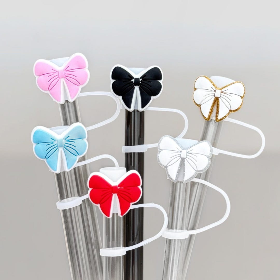 Bow Straw Topper, Stanley Straw Covers, 10 MM, Straw Cap Reusable Straw ...