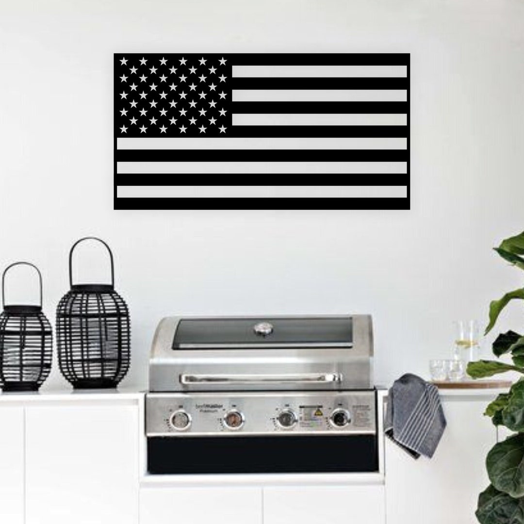 American Flag Metal Sign, Metal US Flag, Metal Flag, Patriotic Sign ...