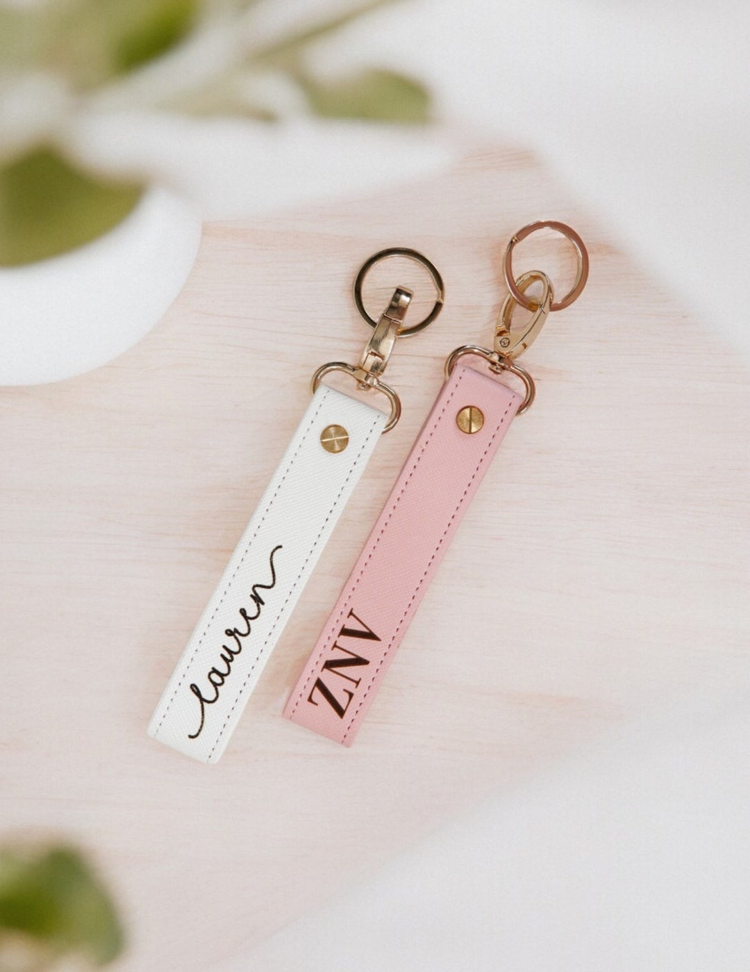 Personalized Wristlet Keychain for Keys, Custom Strap Key Ring ...